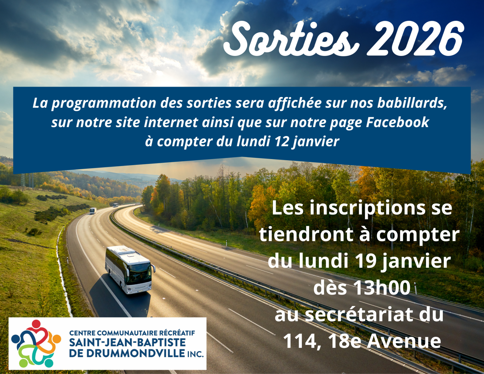 Sorties 2026 | CCRSJB